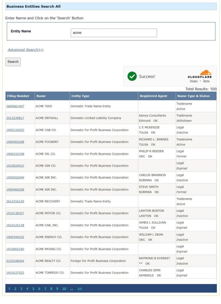 How to Do a Business Entity Search in Oklahoma | Name Your LLC