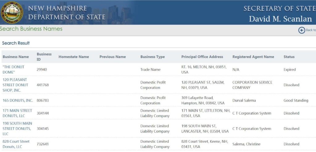Business Entity Search in New Hampshire | LLC Lookup