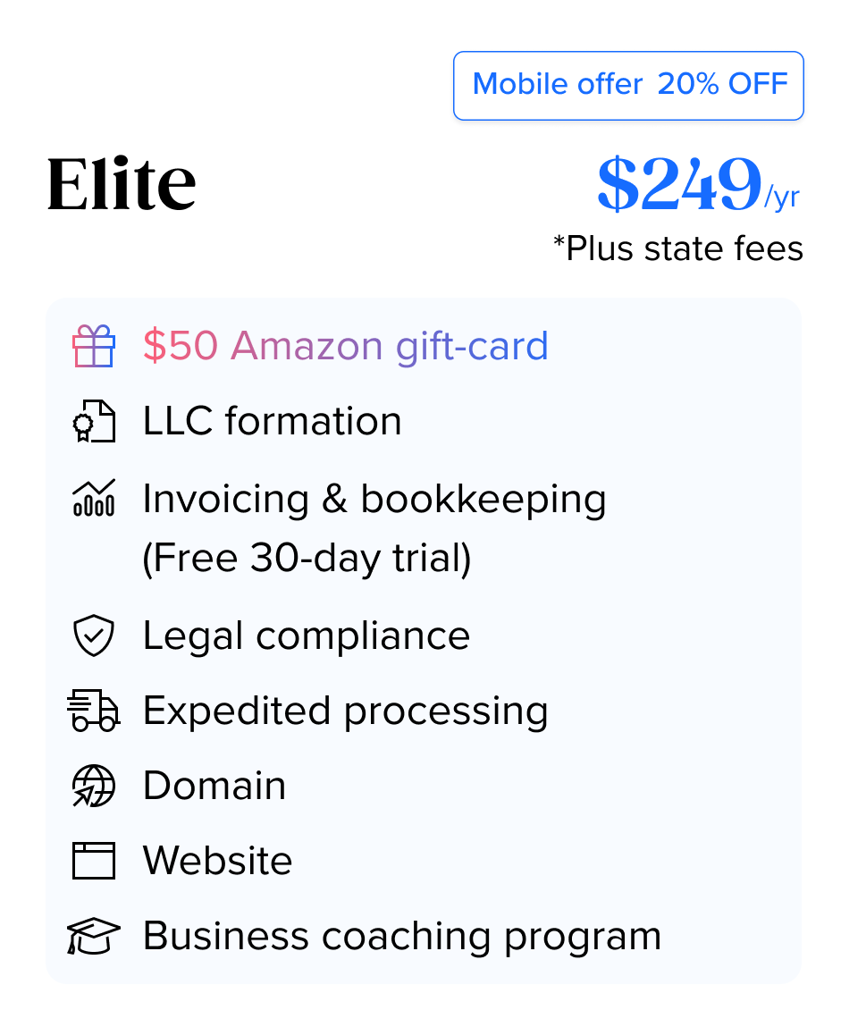 Tailor Brands - Product and LLC Pricing